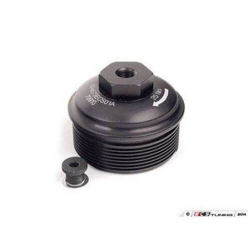 ECS Tuning Billet Aluminum Oil Filter Housing - Black Anodized - 3.2 V6