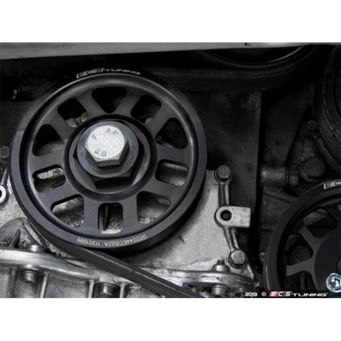 ECS Super-Lightweight Crank Pulley - Black - Golf Mk3 VR6/Corrado VR6